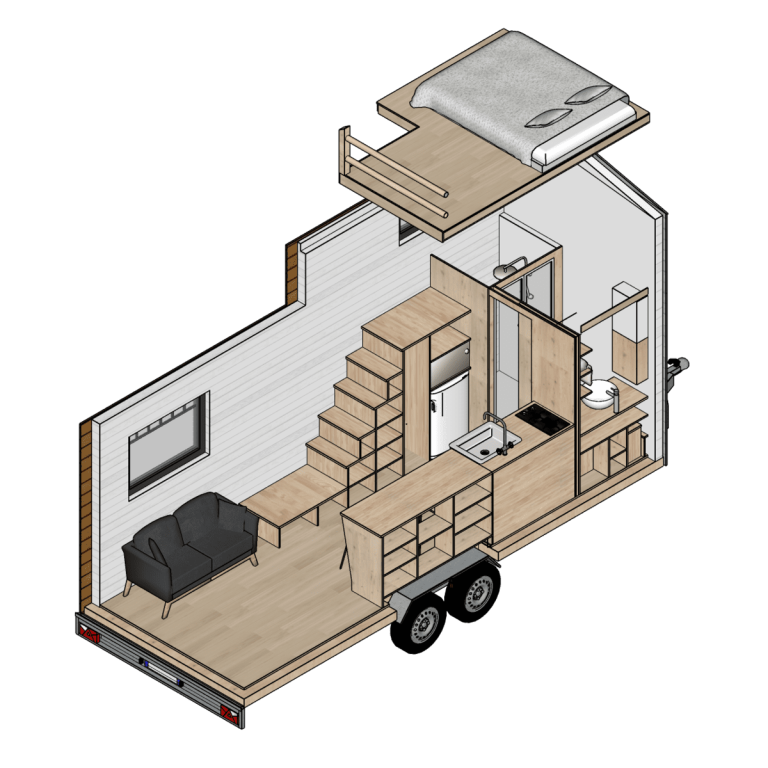 Tiny house intérieur - Faites le plan intérieur de votre Tiny House ...